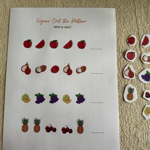 PRINTABLE BUSY BOOK. Learning Binder and Worksheets. Fruits. Instant ...