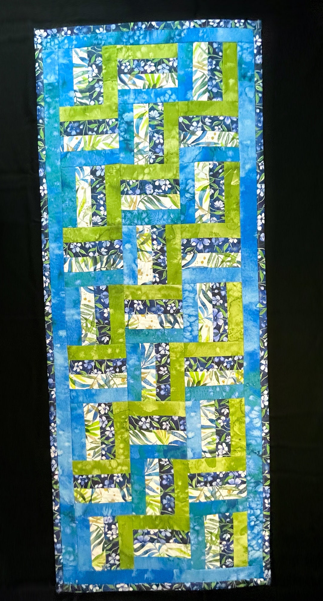 Floral Rail Fence Table Runner - Etsy