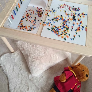 Montessori Colour Sorting Sensory Table Flisat Insert Wooden Sticks ...