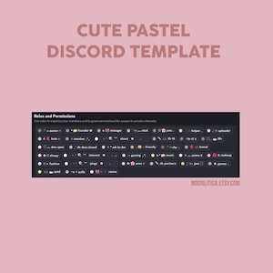 Cute Pastel Discord Server Template / 40 Channels / Aesthetic Layout - Etsy