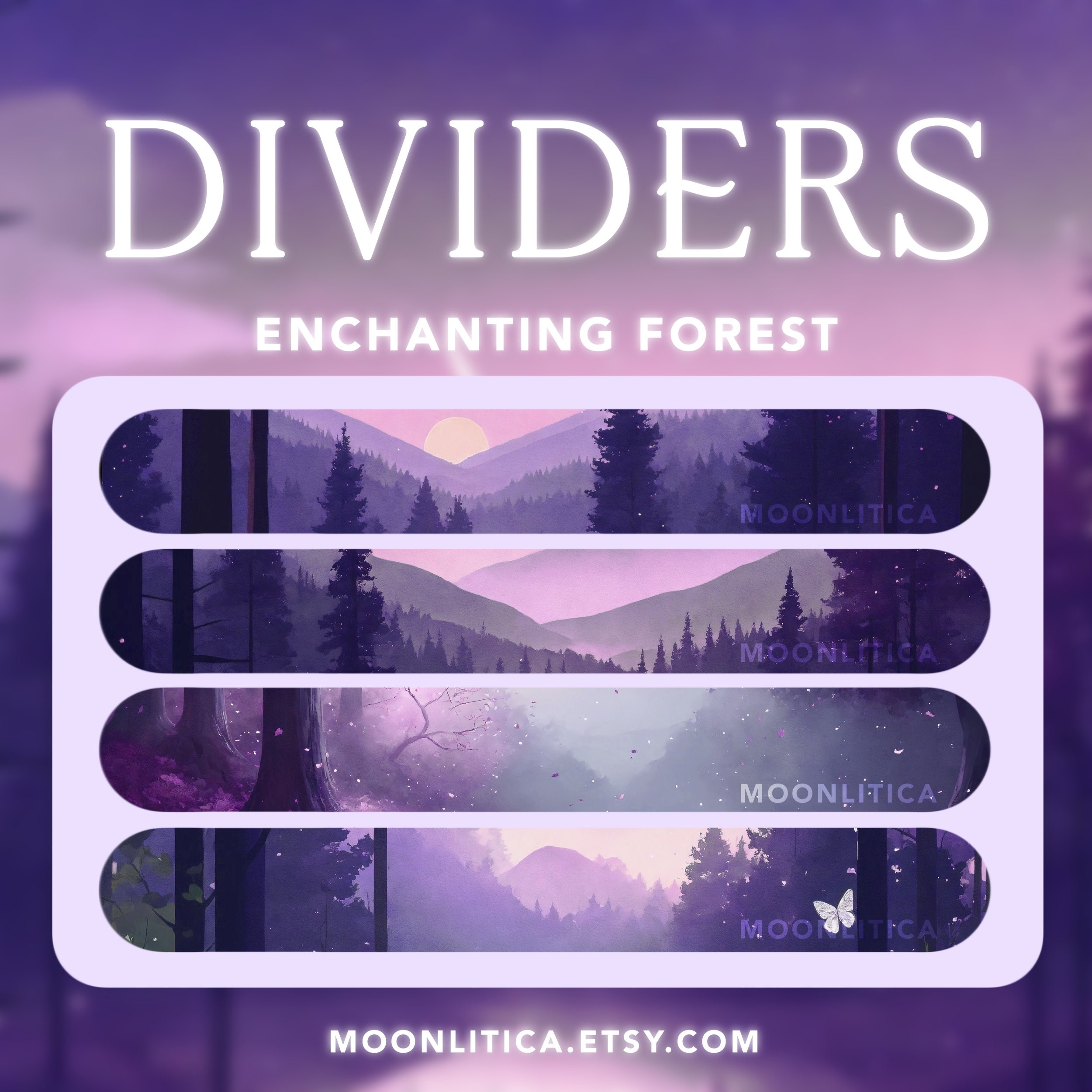 Dividers for Discord / Enchanting Forest / Headers / Banners / Purple ...