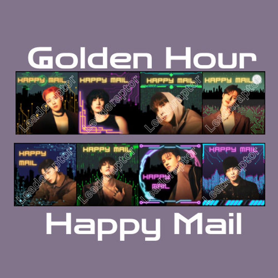K-pop Ateez Golden Hour Part 1 Happy Mail Stickers Hongjoong Seonghwa ...