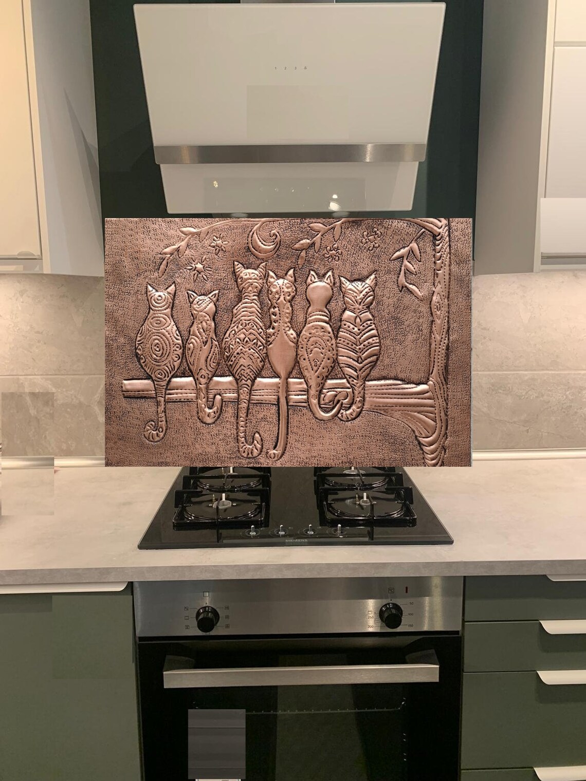 Copper Cats Backsplash ,handicraft Copper Tiles for Kitchen,copper Wall ...