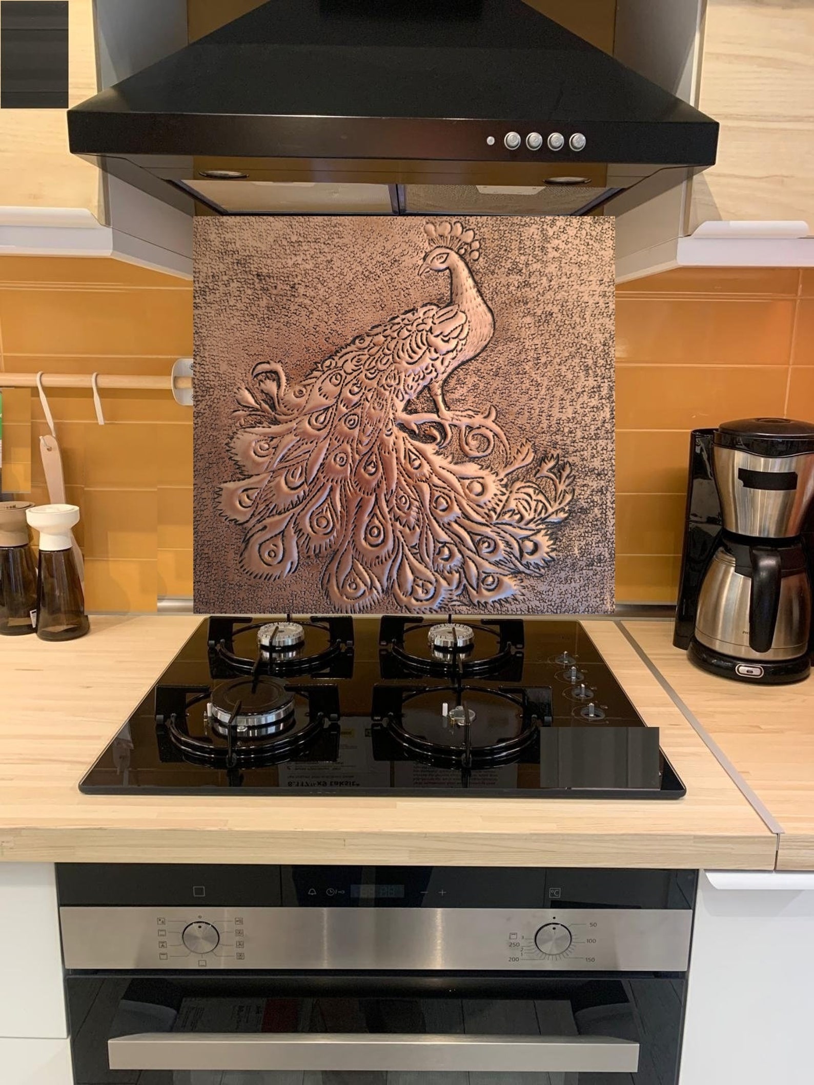 Peacock Copper Backsplash ,handicraft Copper Tiles for Kitchen,copper ...