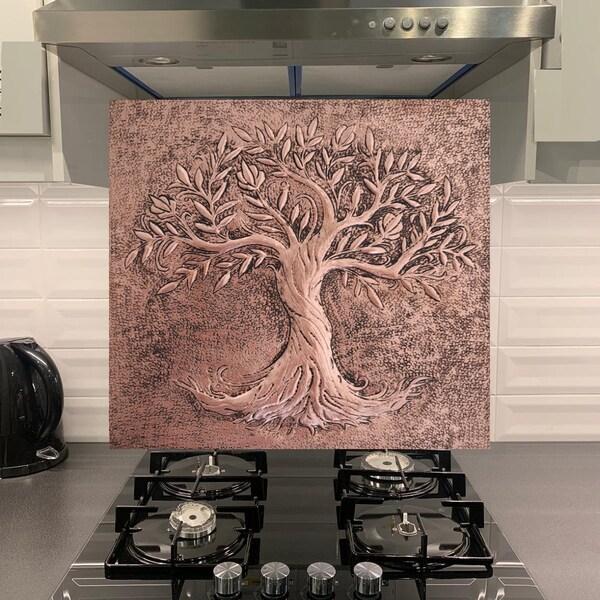 Copper Tree of Life Backsplash - Etsy