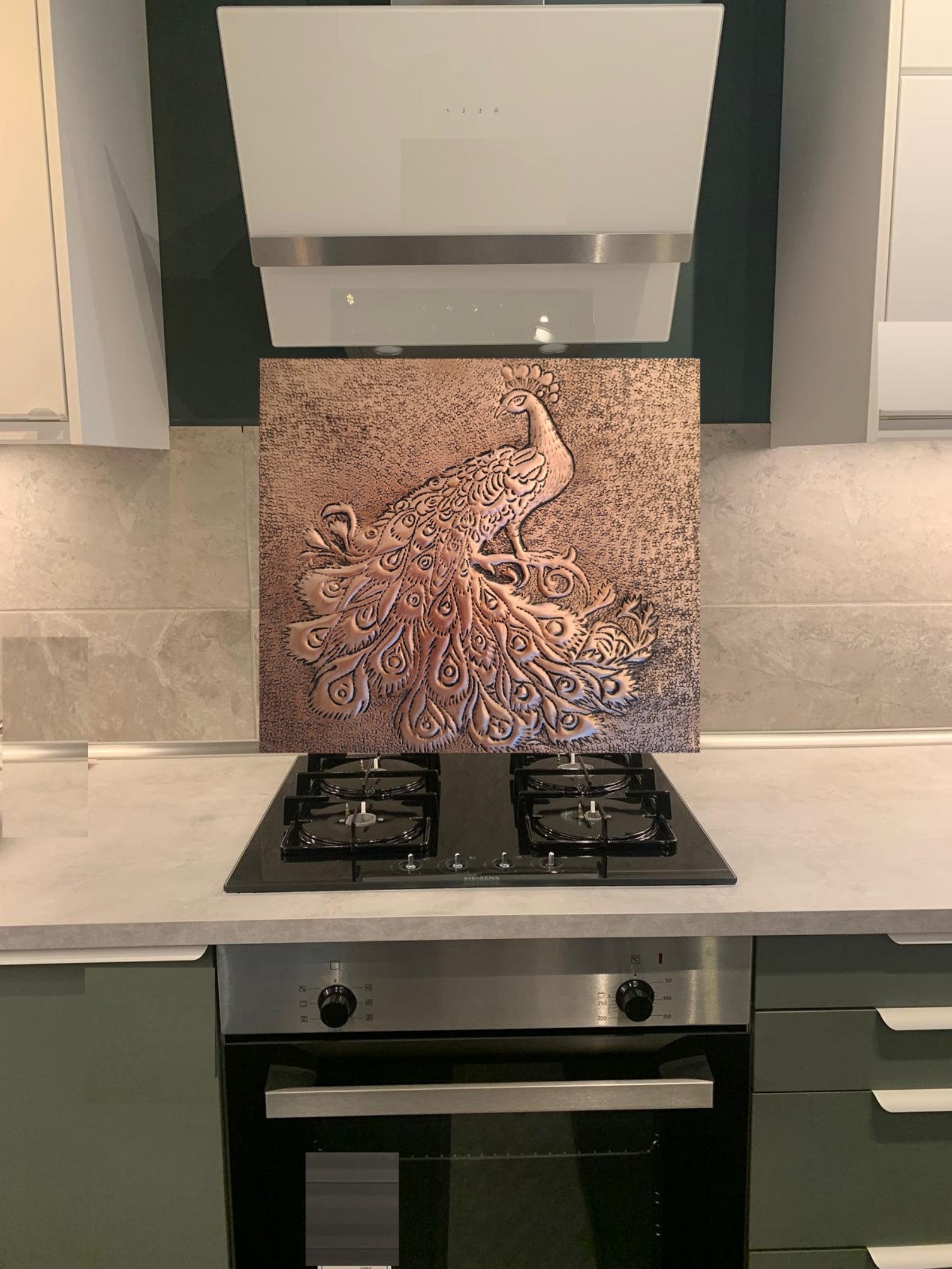 Peacock Copper Backsplash ,handicraft Copper Tiles for Kitchen,copper ...