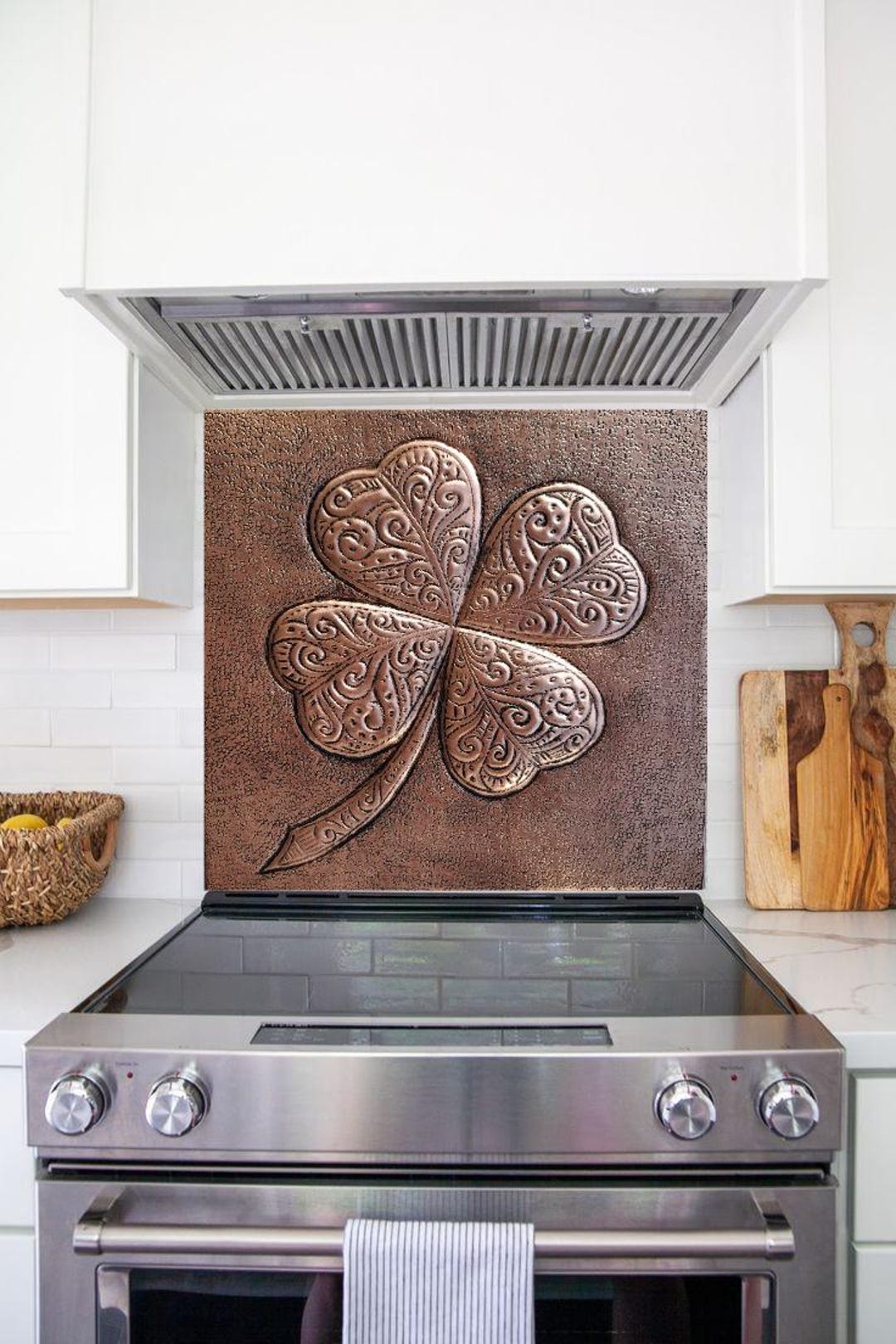 Copper Clover Backsplash ,handicraft Copper Tile for Kitchen,copper ...