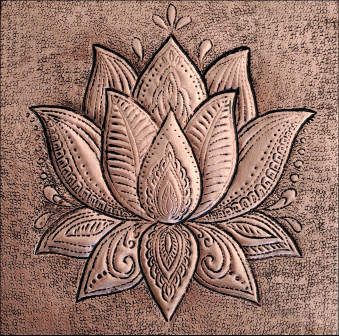 Handmade Artistic Copper Lotus Flower Backsplash,tiles,wall Art,copper ...