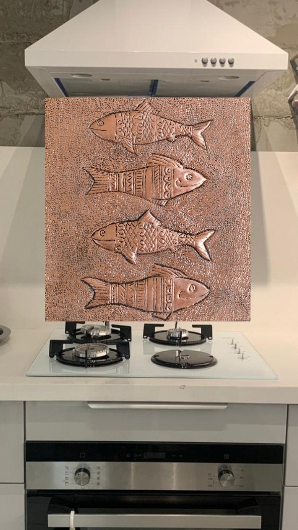 Copper Fishes Backsplash ,handicraft Copper Tiles for Kitchen,copper ...