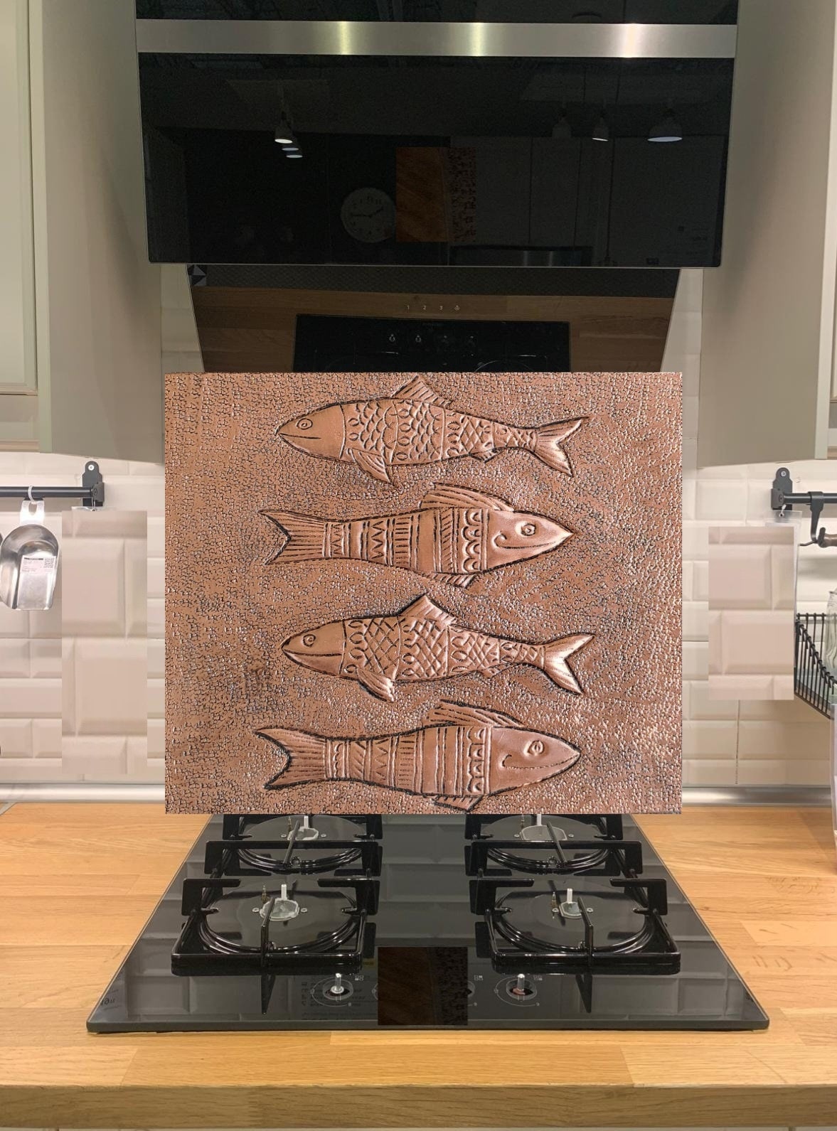 Copper Fishes Backsplash ,handicraft Copper Tiles for Kitchen,copper ...