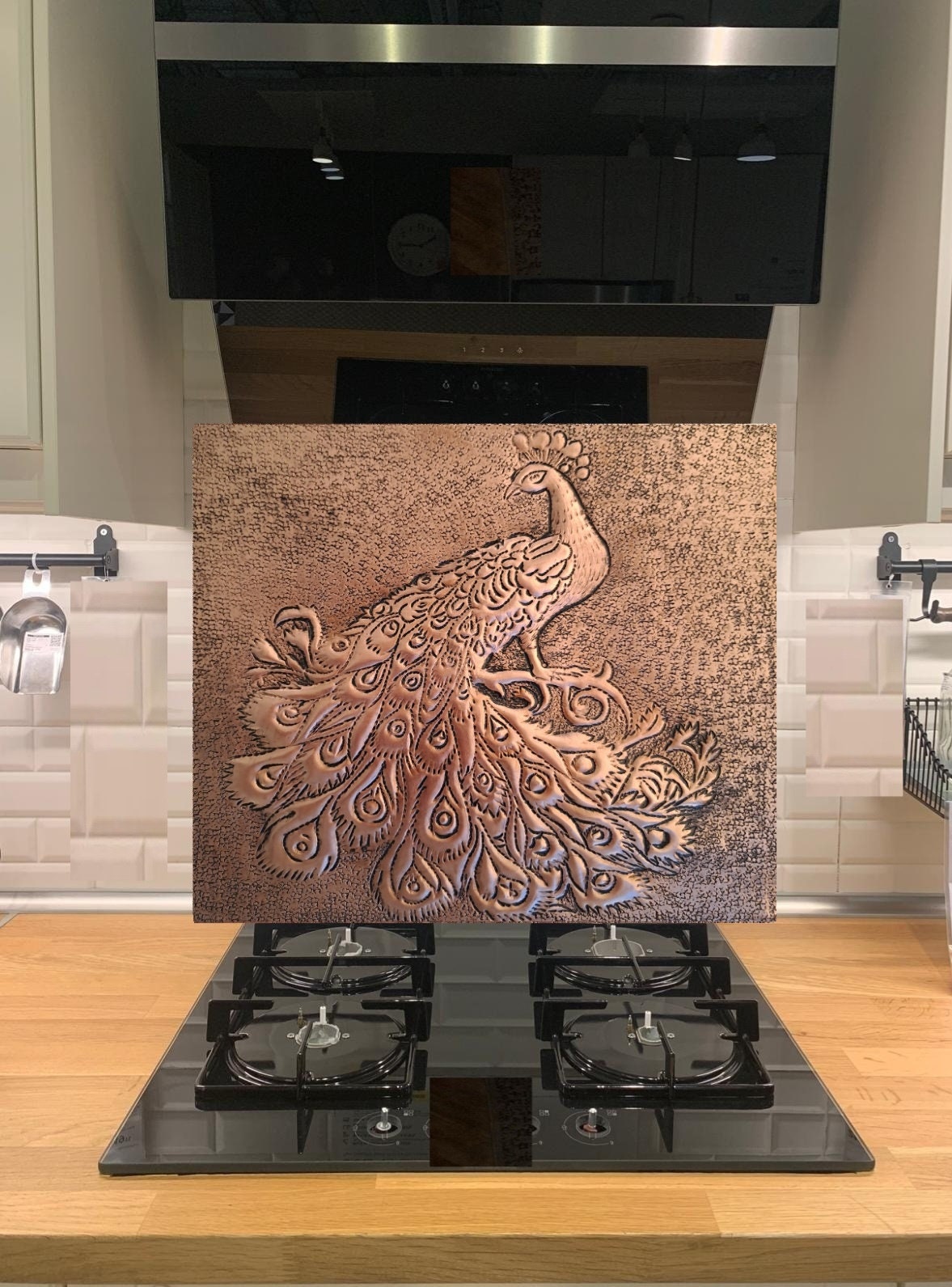 Peacock Copper Backsplash ,handicraft Copper Tiles for Kitchen,copper ...
