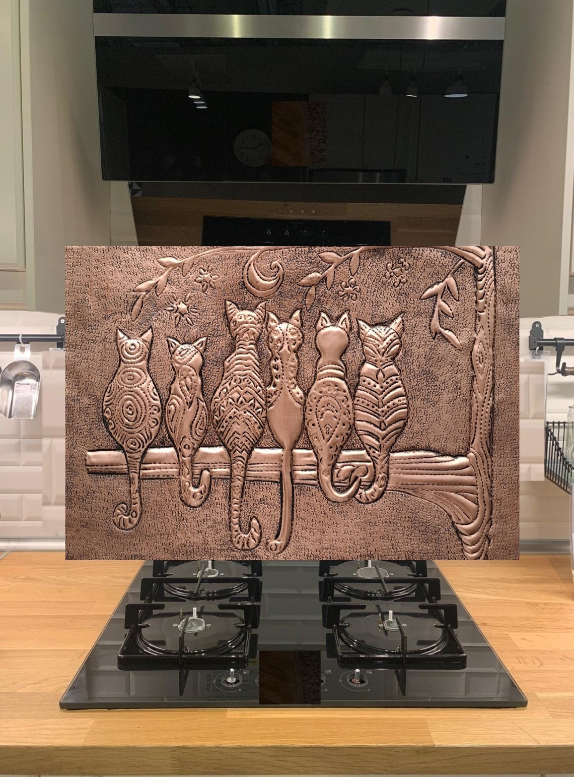 Copper Cats Backsplash ,handicraft Copper Tiles for Kitchen,copper Wall ...