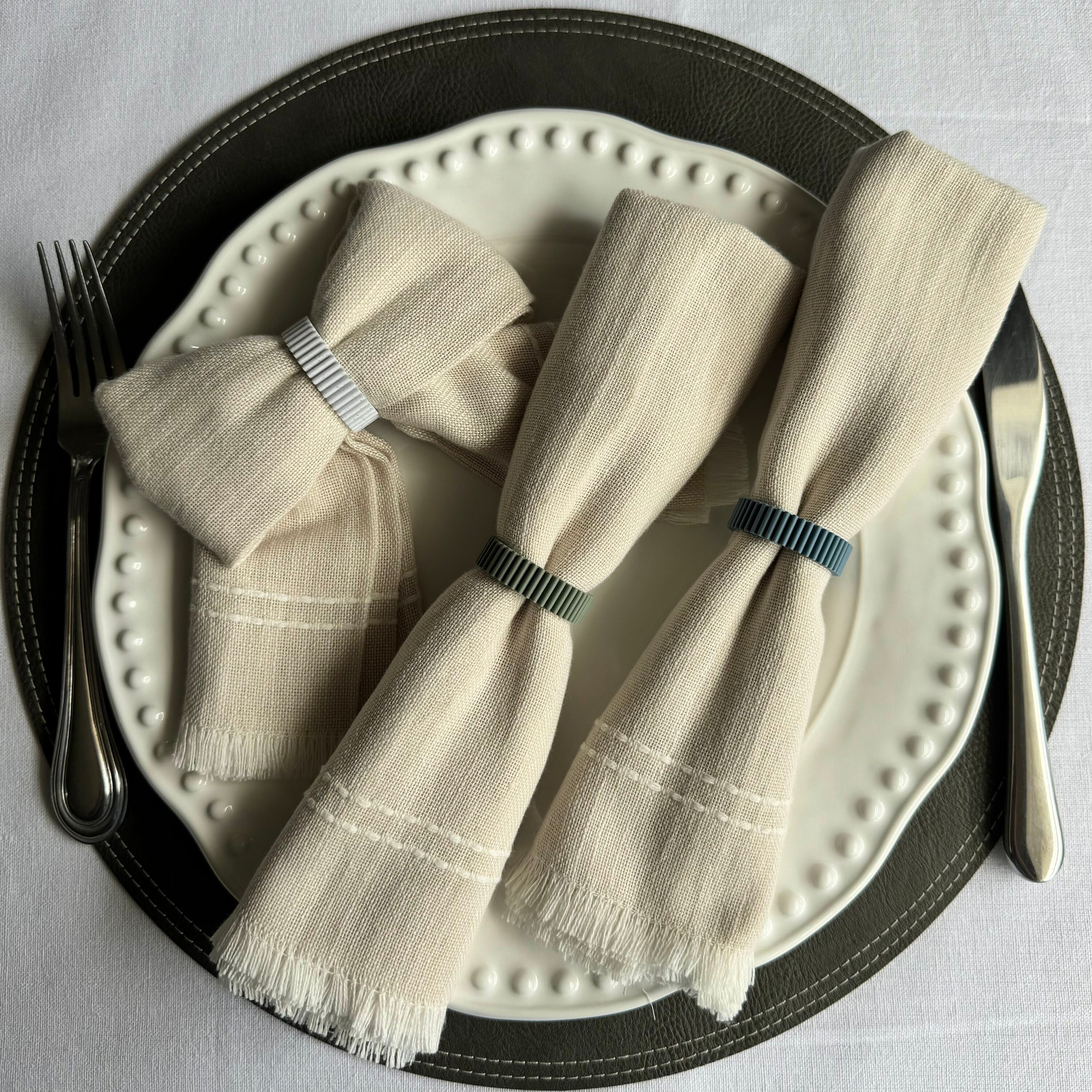 Modern Clean Napkin Ring | Set of 4, 8, or 12 | Elegant Wedding Decor ...