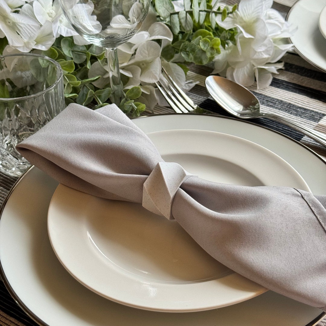 Modern Upscale Napkin Ring | Set of 4, 6, 8, or 12 | Elegant Wedding ...