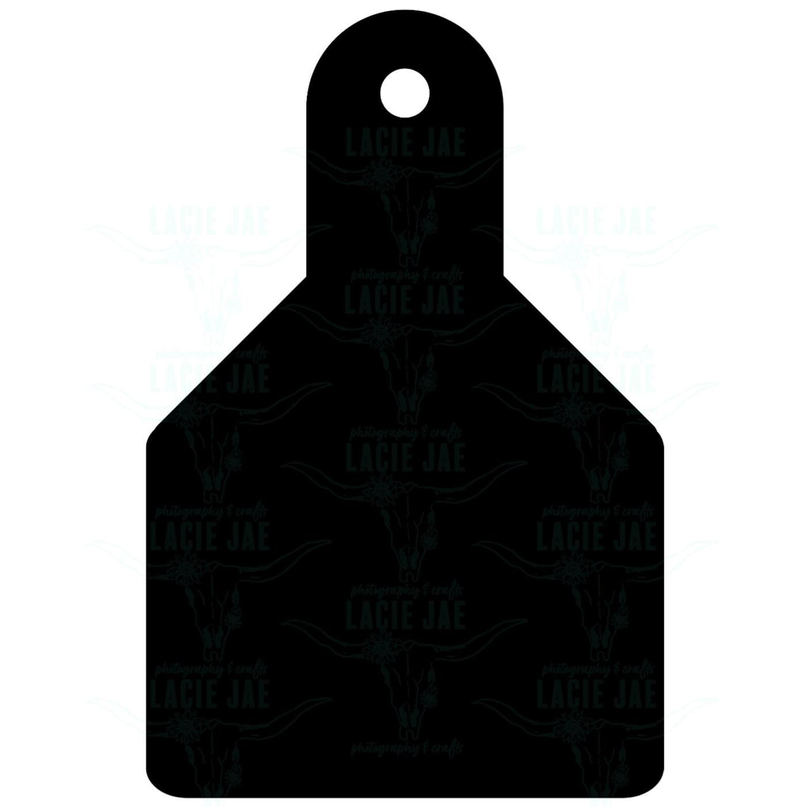 Cow Tag Outline, Ear Tag Outline, SVG, PNG, Cut Files, Template ...
