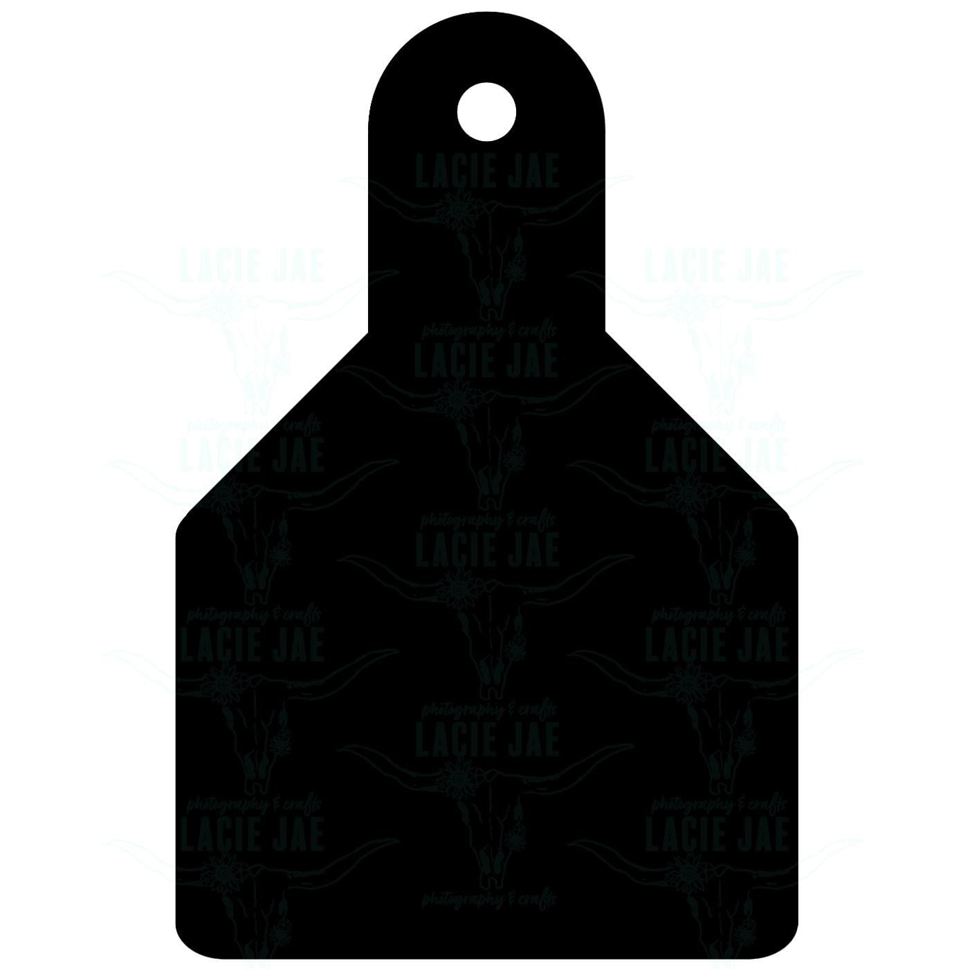 Cow Tag Outline, Ear Tag Outline, SVG, PNG, Cut Files, Template ...