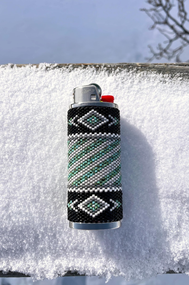 Pattern Download for Beaded Lighter Case, Even Count Tubular Peyote ...