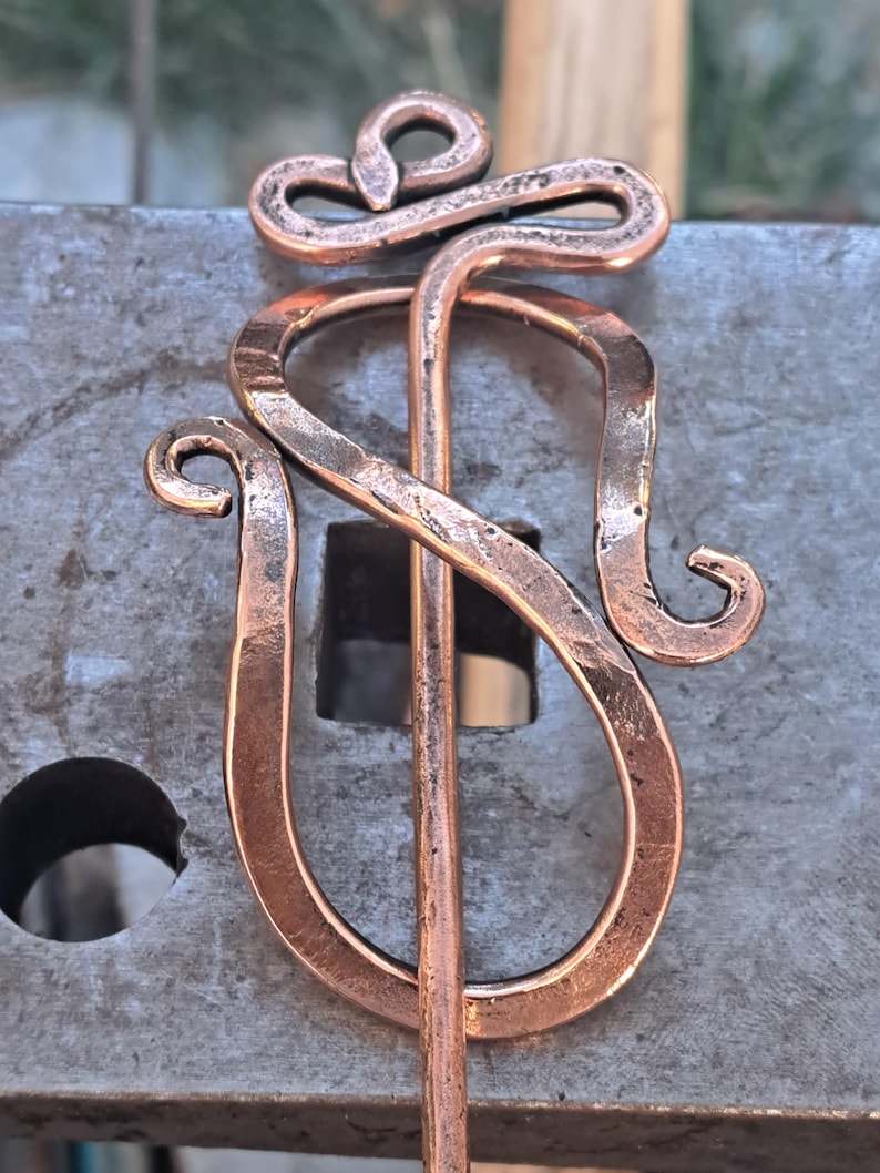 Hand Forged Copper Hair Pins - Etsy