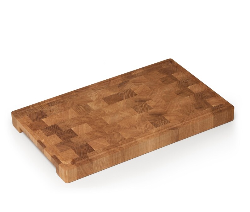 End Grain Oak Cutting Board, Kitchen Chopping Board, Large Size Solid ...