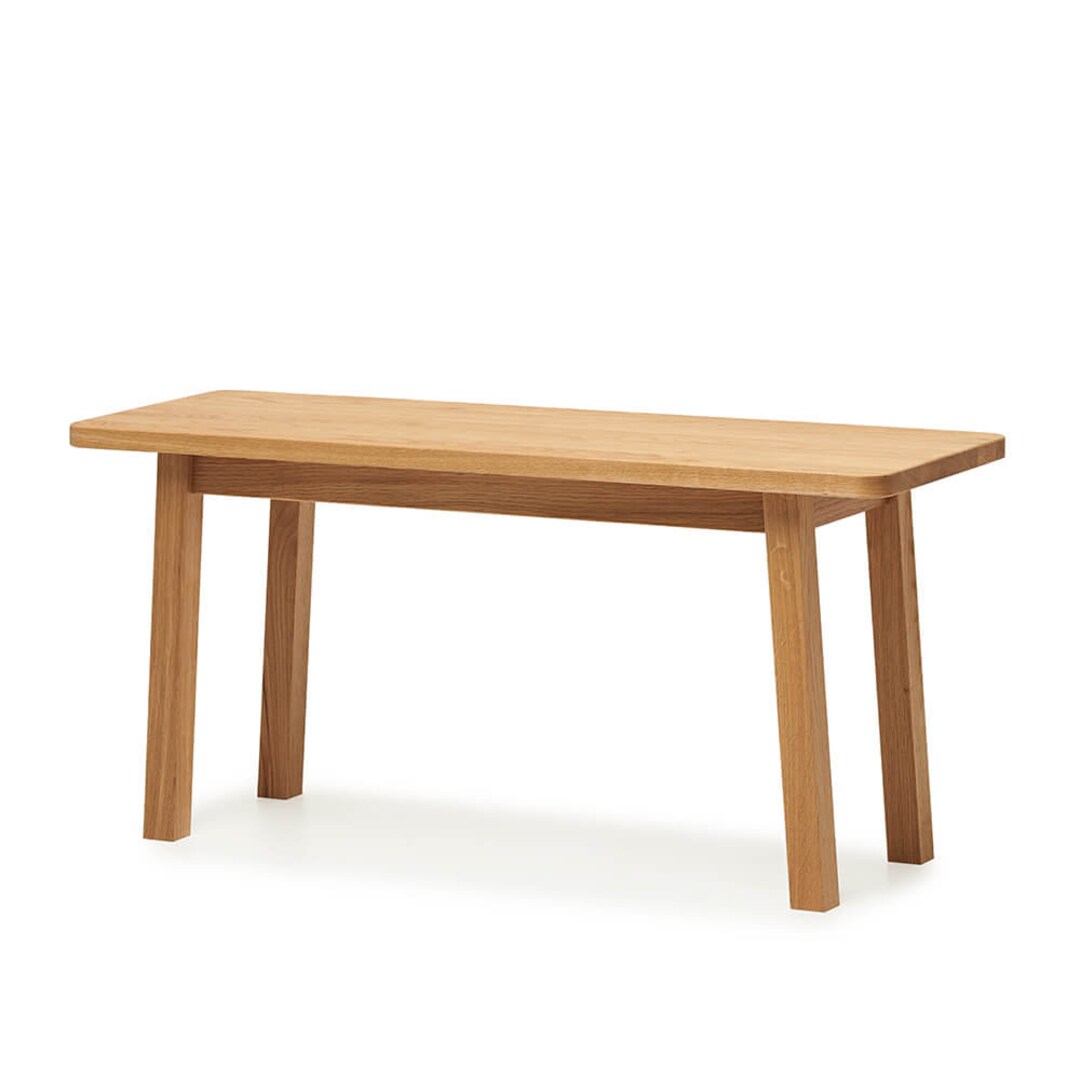 Solid Oak Wooden Bench Minimalist Design Modern Entryway Furniture ...