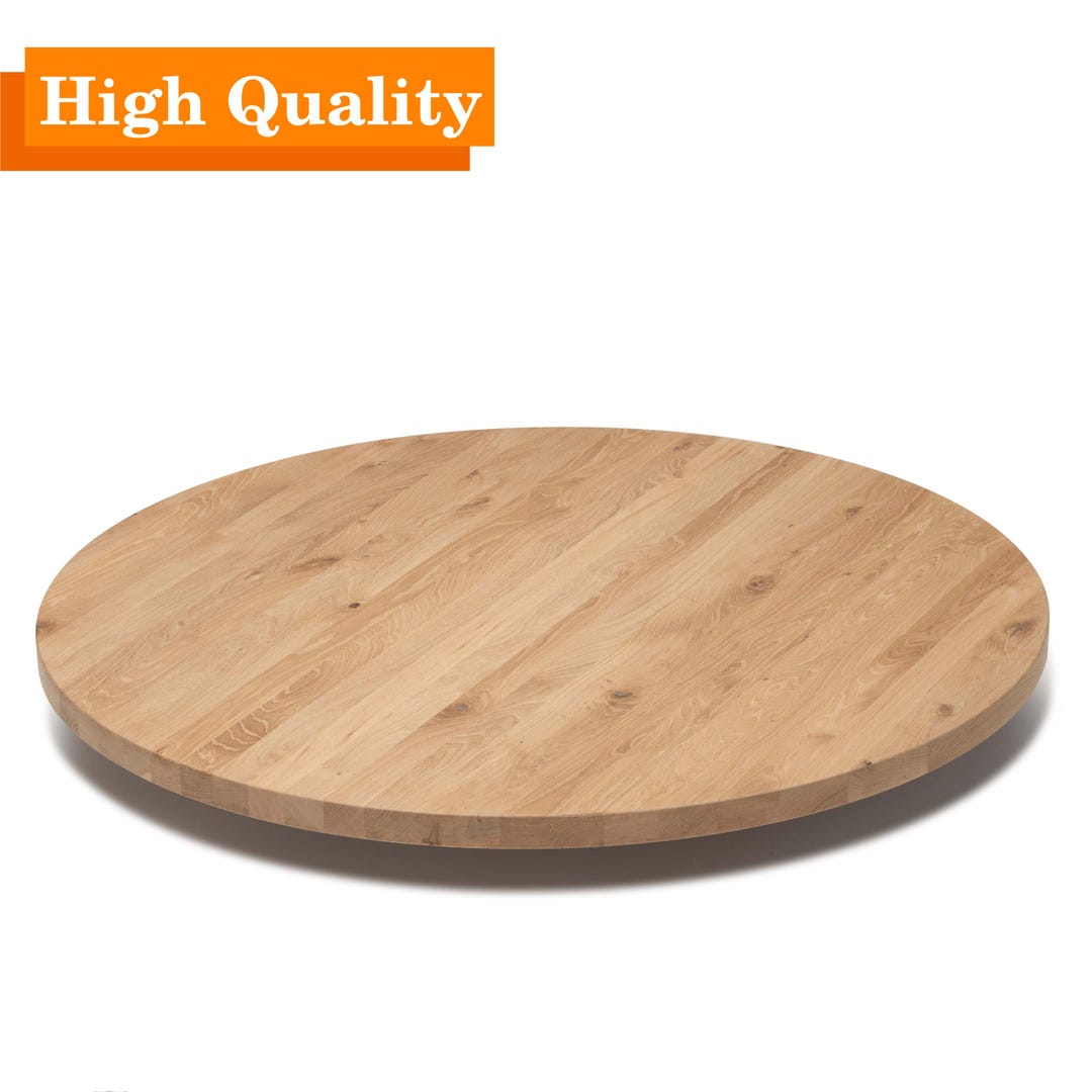Round Table Top Solid Oak Round Table Solid Wooden Furniture Top ...