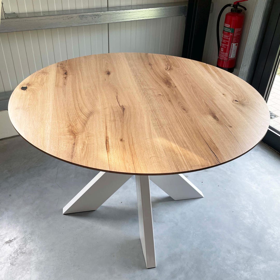 Round Table Top Oak Minimalist Furniture Round Coffee Tables Solid Oak Wood Tabletop Dining ...