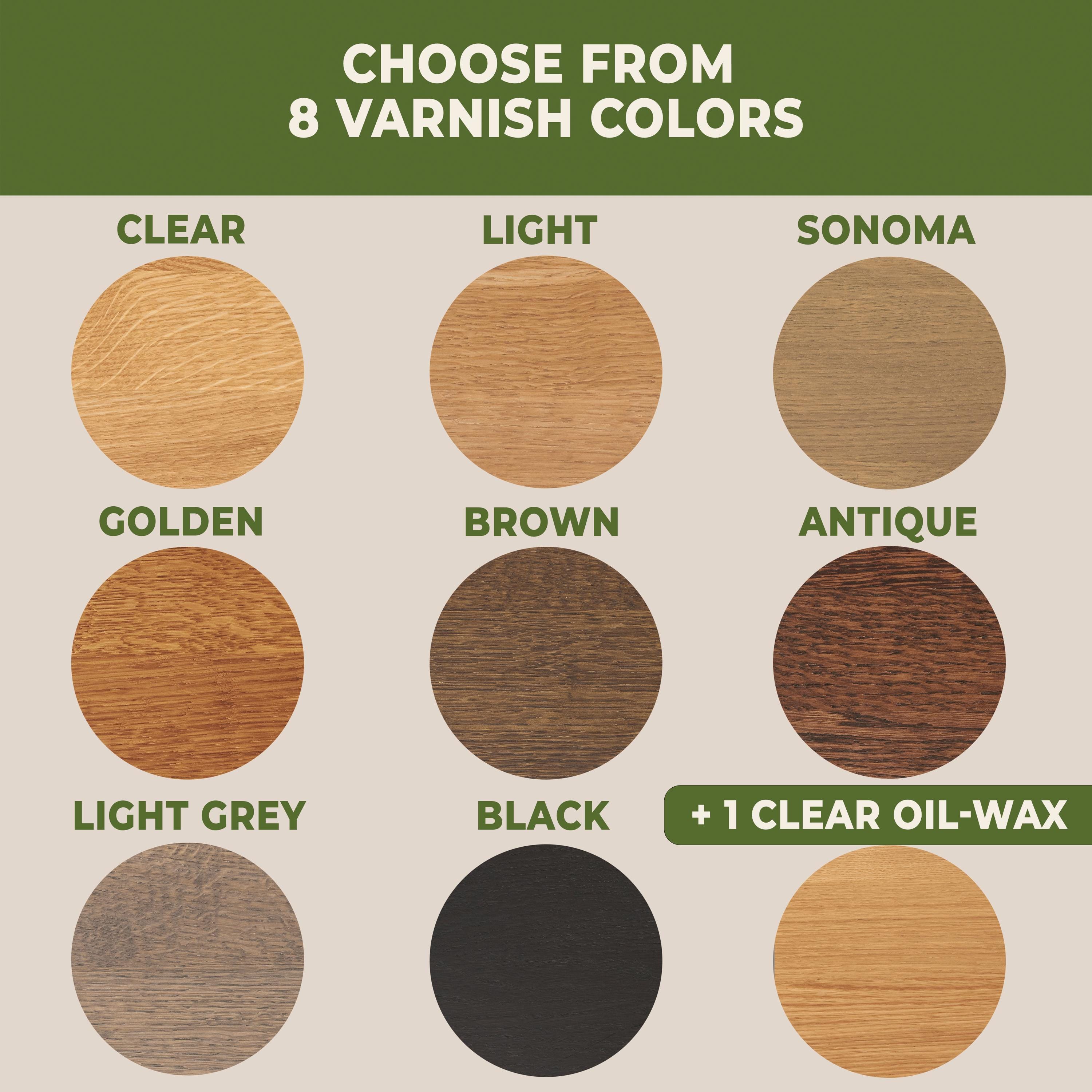 Wood Finish Sample Set: Oak Varnish Colors 8 Pcs. - Etsy