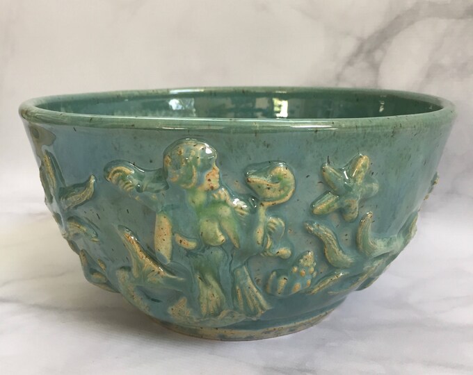 Ceramic Mermaid Bowl - Handmade Pottery - Mermaid - Large Ceramic ...