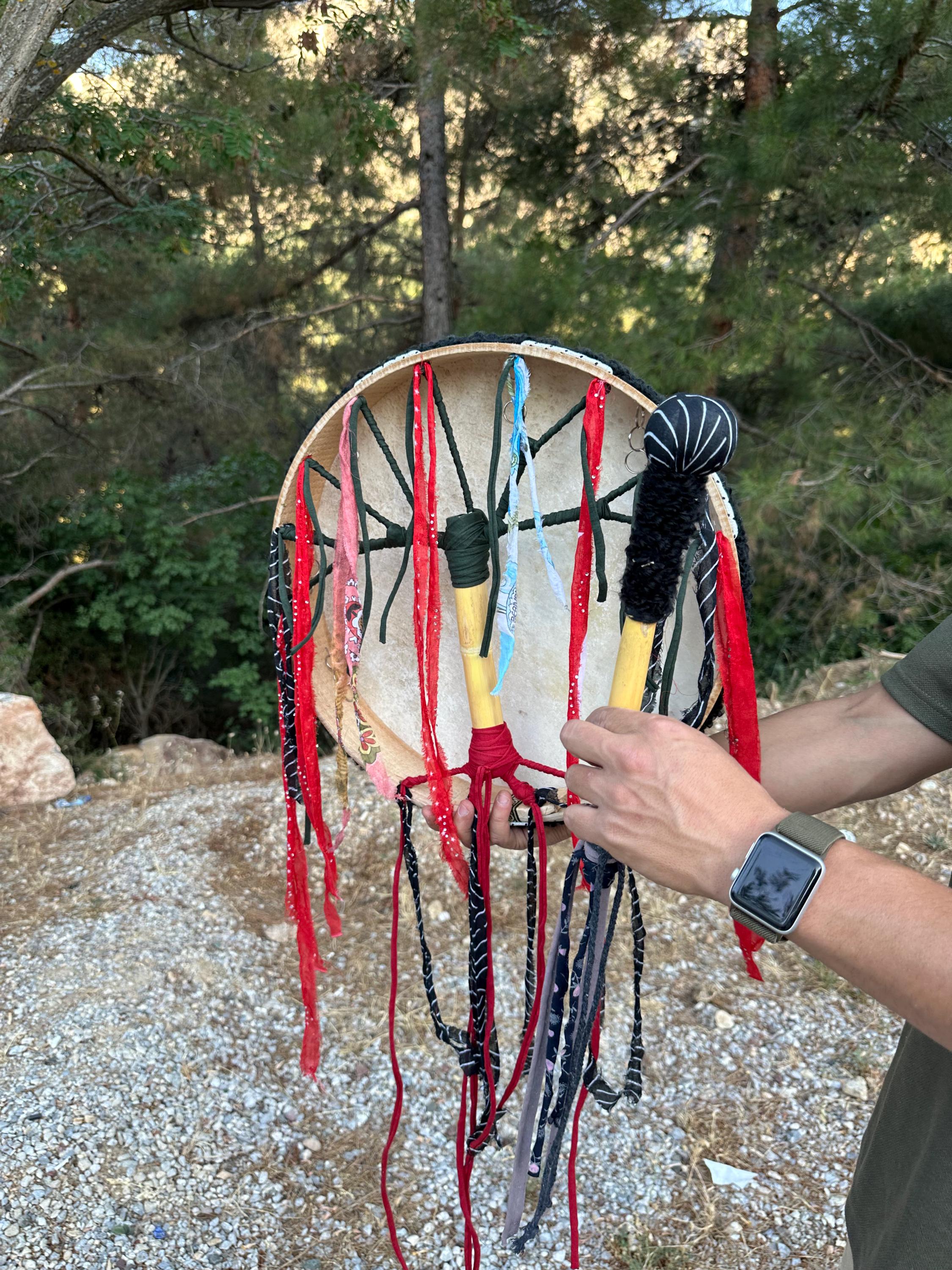 18-inch Hand Painting Traditional Gaia Shamanic Drum - Handcrafted ...