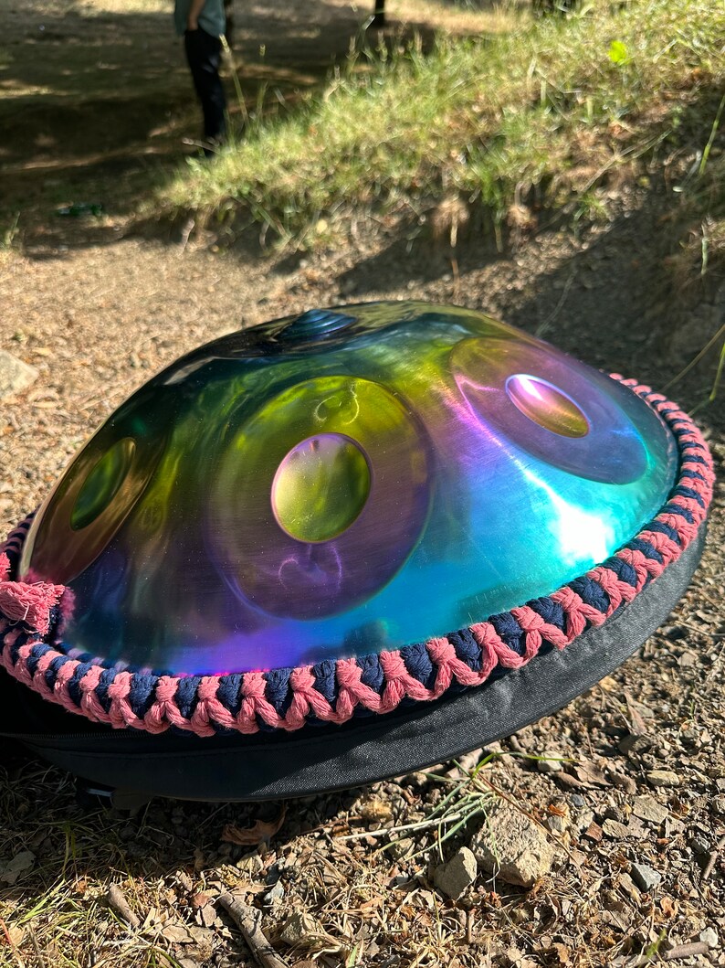 22-inch 432hz Traditional Handpan - Multicolored 9-note D Minor Steel ...