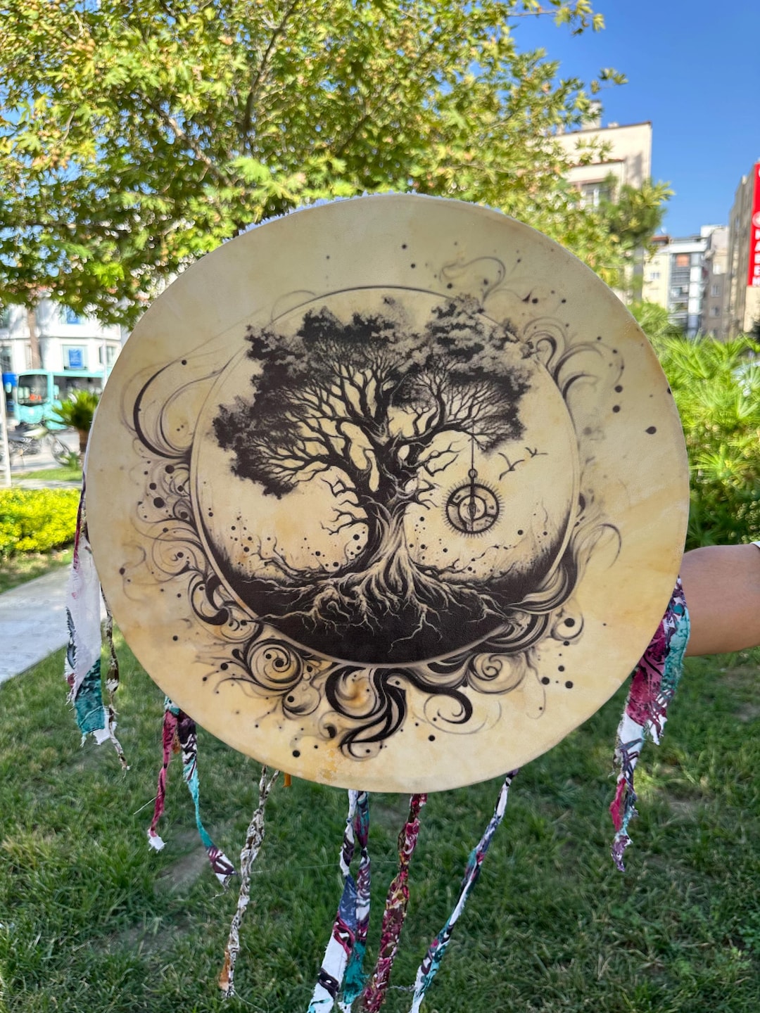 18-inch Tree of Life Shamanic Drum | Traditional Shaman Drum ...