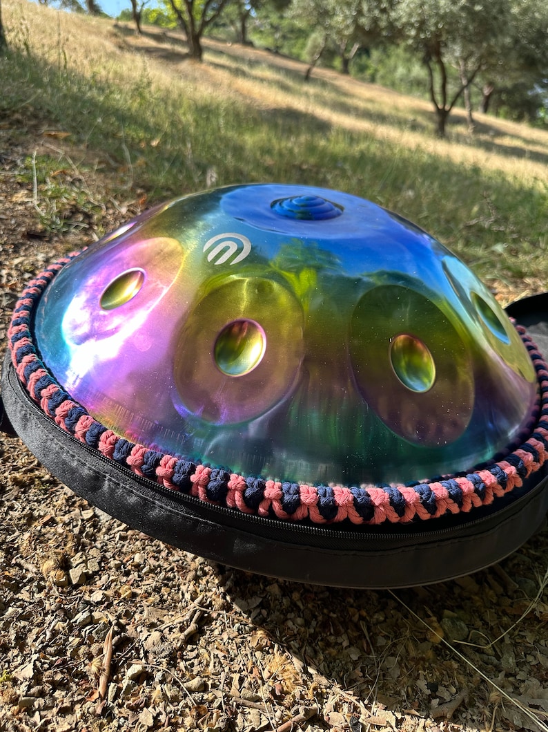 22-inch 432hz Traditional Handpan - Multicolored 9-note D Minor Steel ...