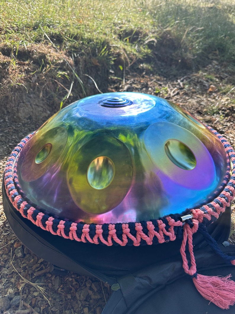 22-inch 432hz Traditional Handpan - Multicolored 9-note D Minor Steel ...