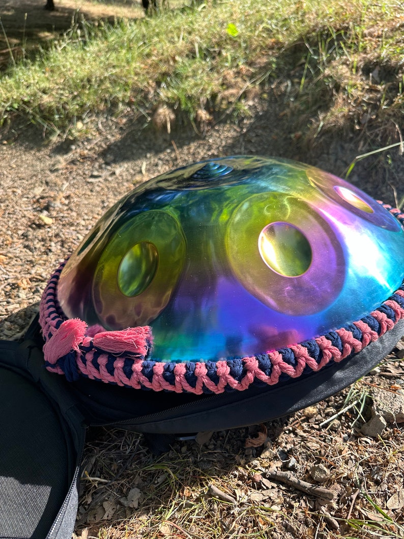22-inch 432hz Traditional Handpan - Multicolored 9-note D Minor Steel ...