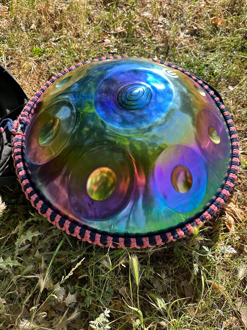 22-inch 432hz Traditional Handpan - Multicolored 9-note D Minor Steel ...