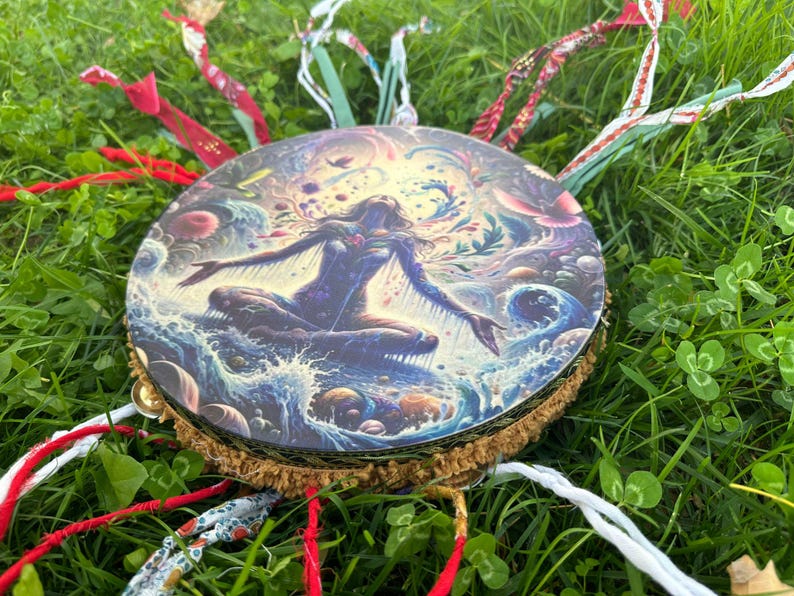 10 Inch Traditional Goddess Shamanic Drum | Handcrafted Woman Drum ...