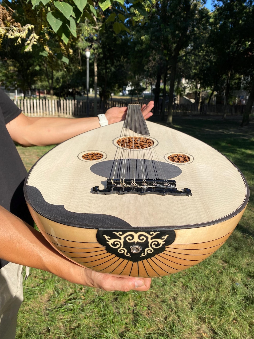 Professional Turkish Oud Instrument - Traditional Stringed Musical Instrument Authentic Luthier ...