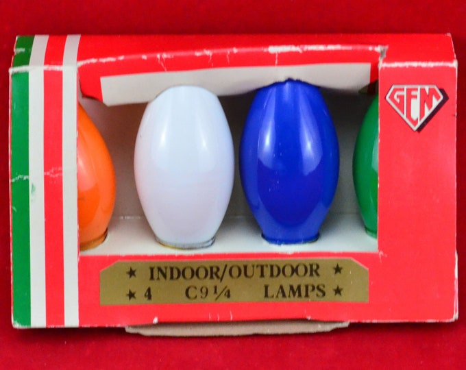 Vintage Gem Multi Color Christmas Replacement Light Bulbs – C-9 1/4 ...