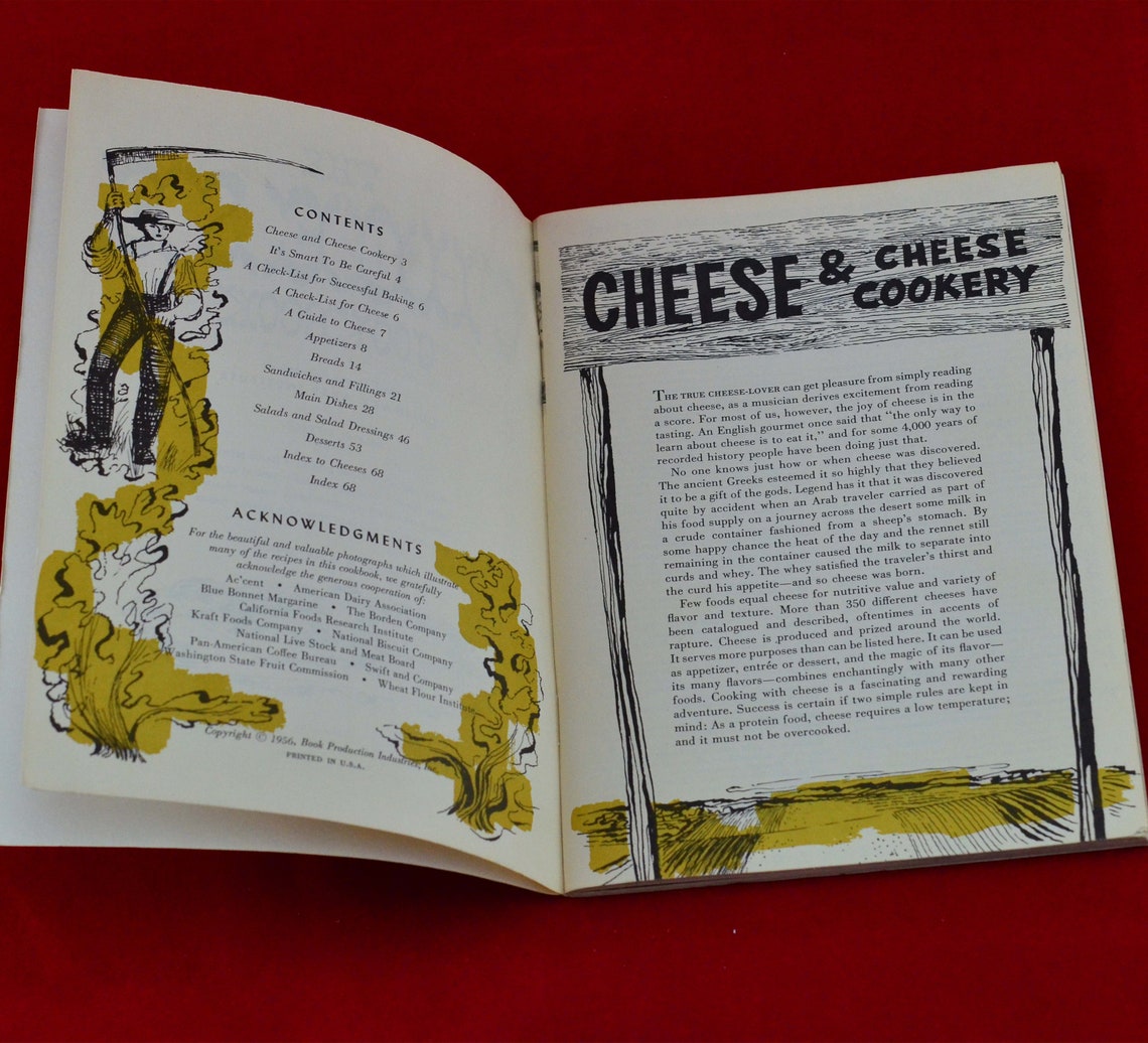 The Cheese Cookbook by Culinary Arts Institute - Vintage Illustrated ...