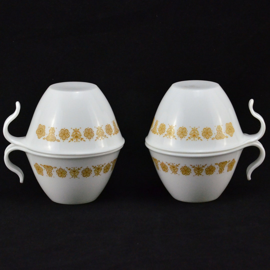 Corelle Butterfly Gold Open Hook Handle Cups - Set of 4 - Corelle ...