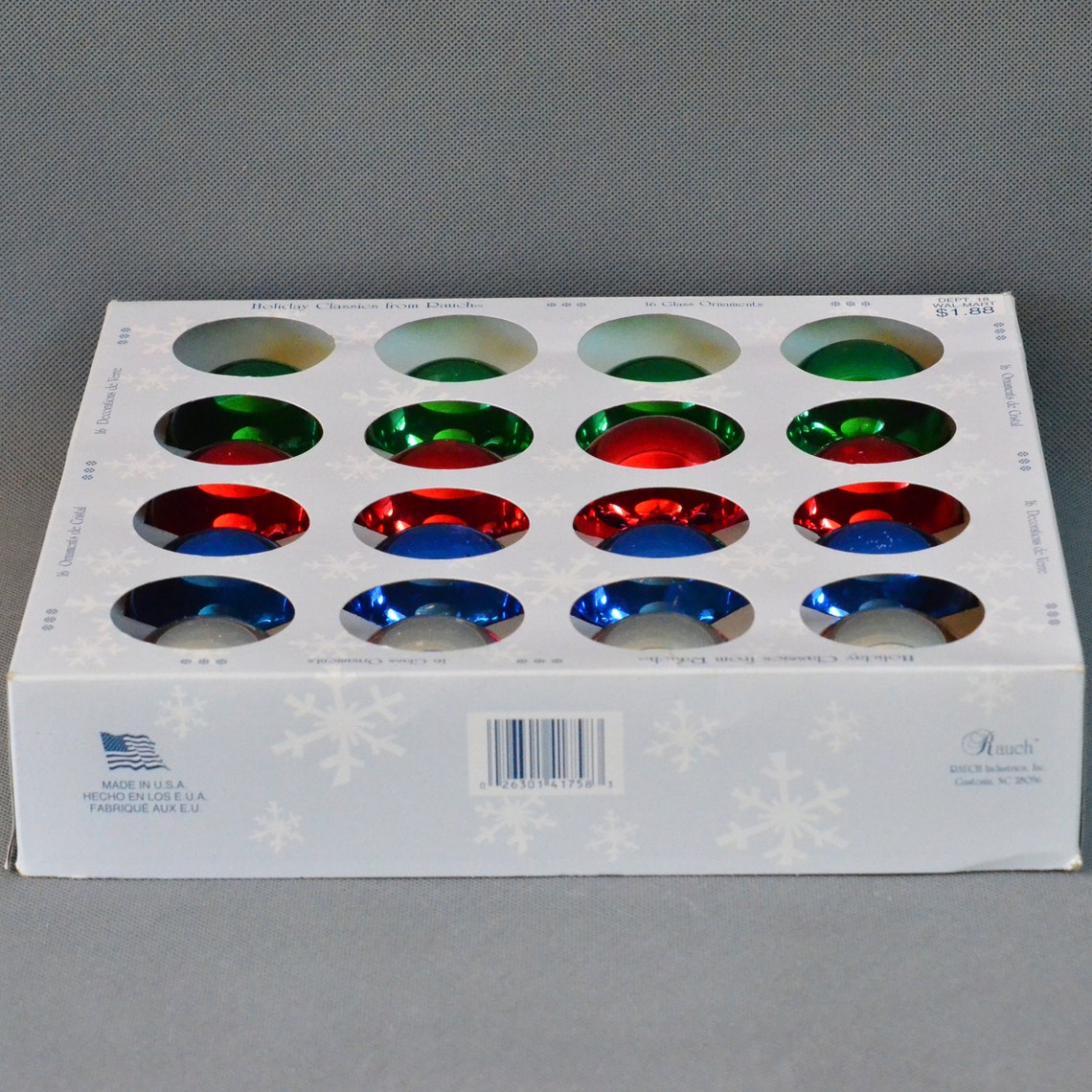 Set of 16 Rauch Holiday Classics Multi Color Mercury Glass Christmas ...
