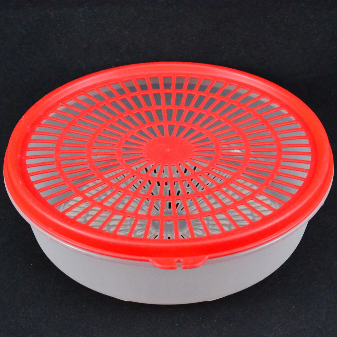 Vintage Tupperware Opaque Berry Strainer Colander #1830 With Red Lid ...