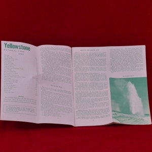 Yellowstone Park Travel Brochure & Map C. 1961 - US Department of ...