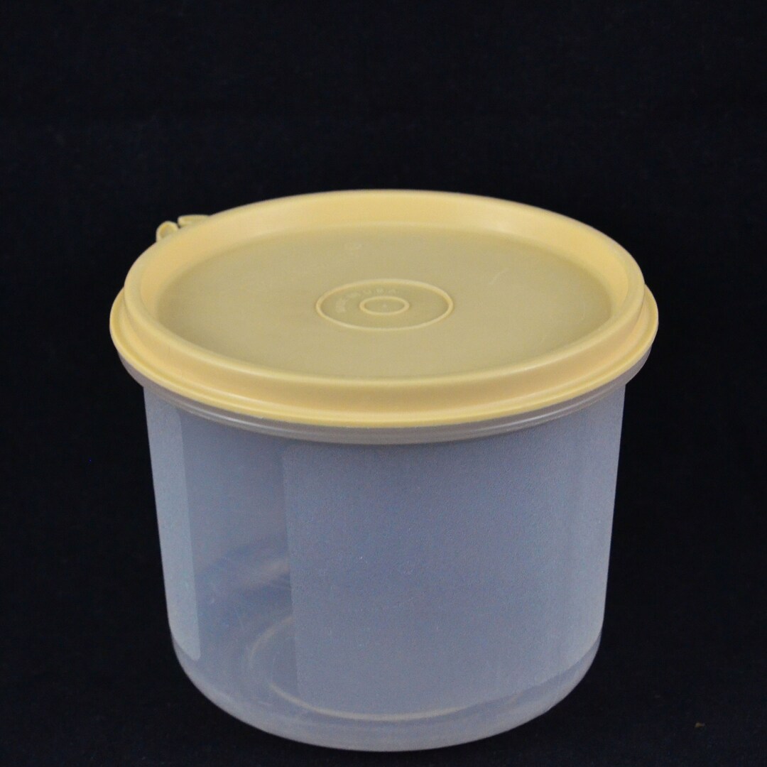 Vintage Tupperware Opaque Sheer Flour Bowl #1493 With Tan Seal Tight ...