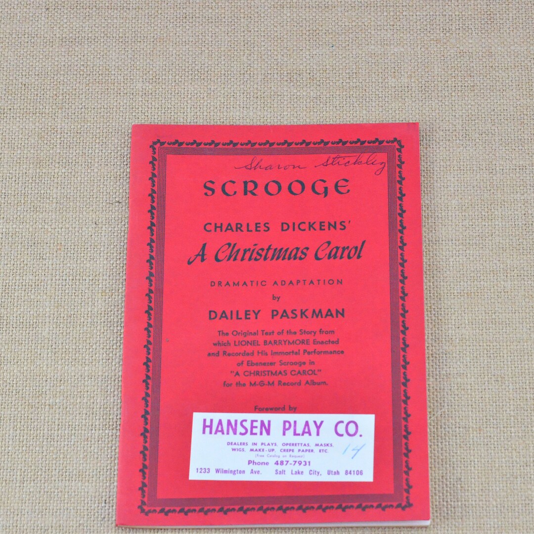 Scrooge: A Dramatic Adaptation of A Christmas Carol by Charles Dickens ...