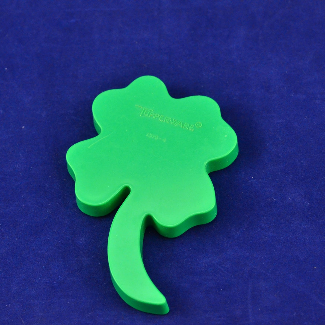 Vintage Tupperware Green Four Leaf Clover Cookie Cutter - Shamrock ...