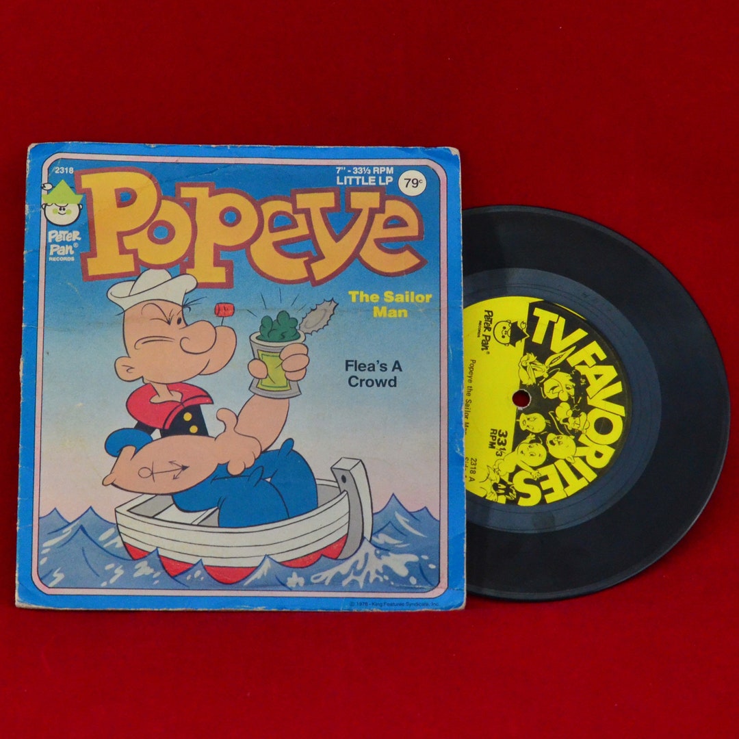 Peter Pan Records - Popeye the Sailor Man & Flea’s A Crowd - 33 RPM ...