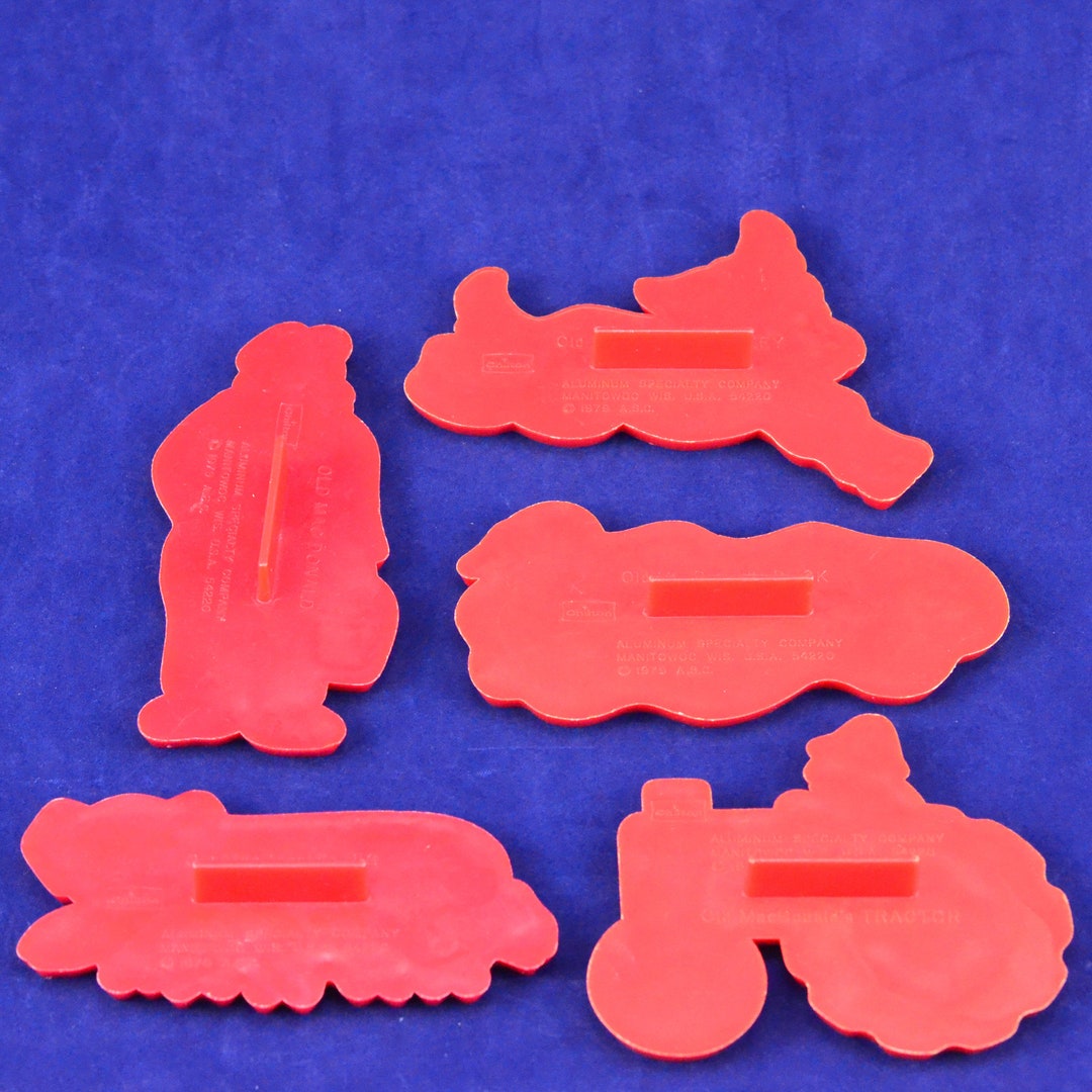 Vintage Set of 5 Old Macdonald Had A Farm Cookie Cutters by Chilton ...