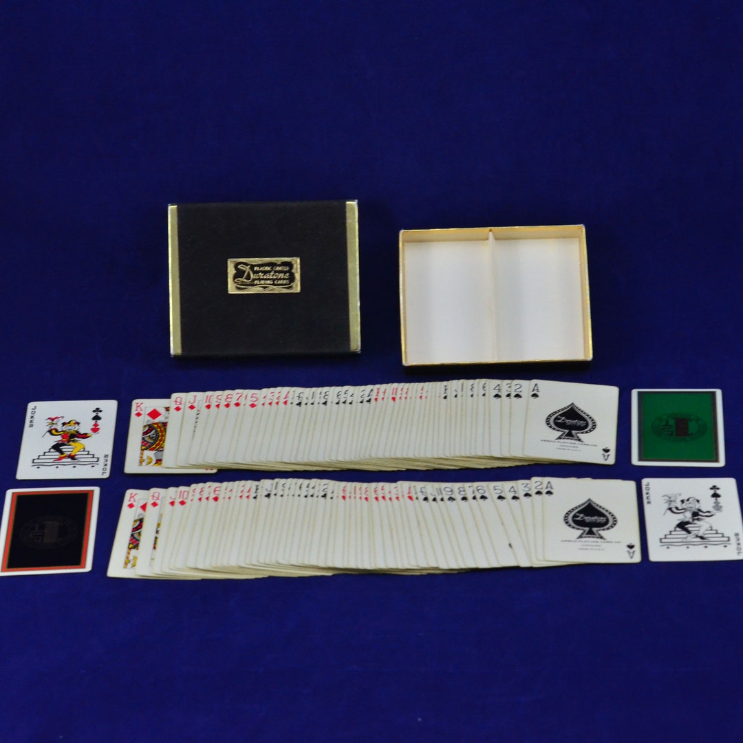 Mid-century Double Deck of Arrco Playing Cards - Duratone Plastic ...