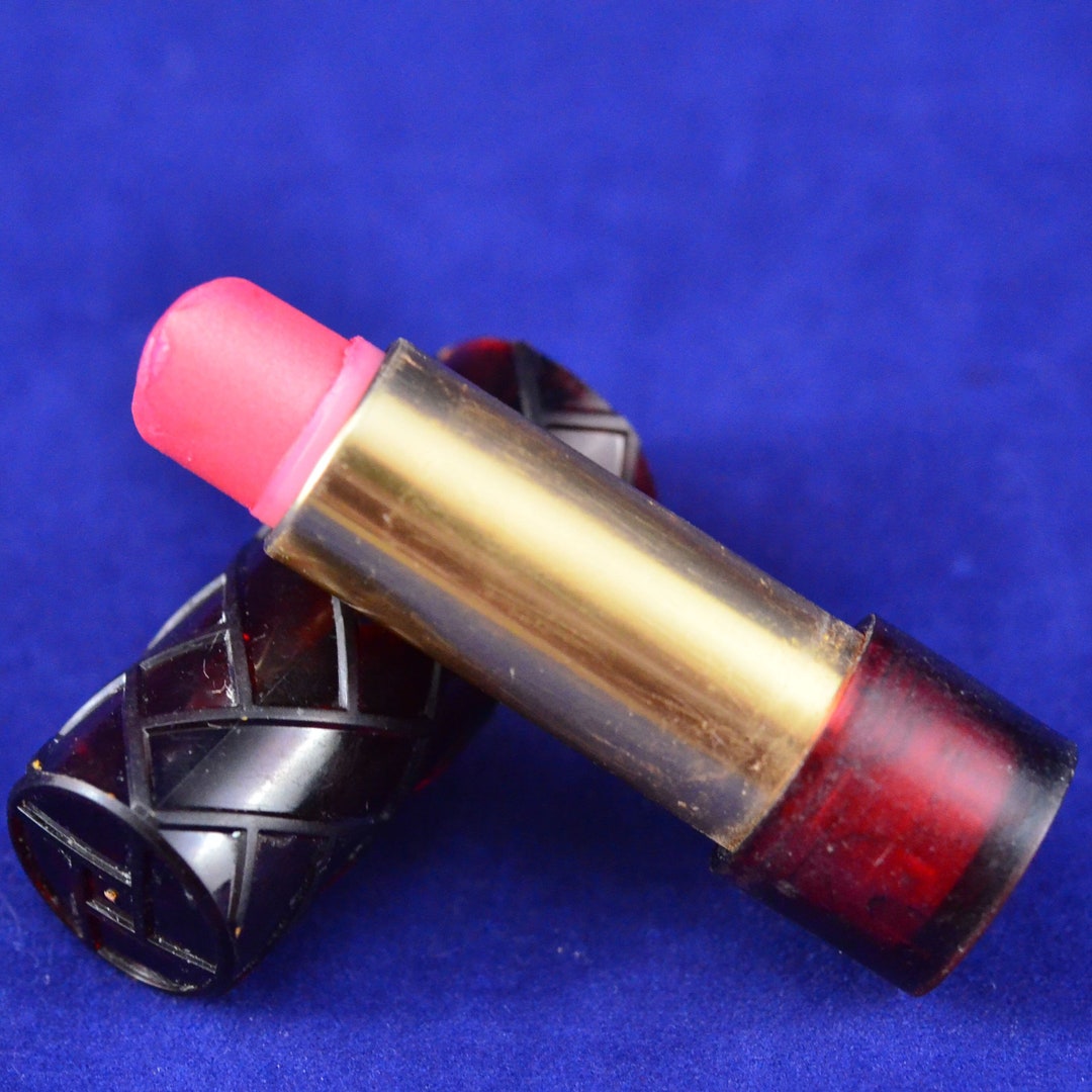 Vintage Avon Products Pandora Pink Lipstick in Tortoise Raised Lattice ...